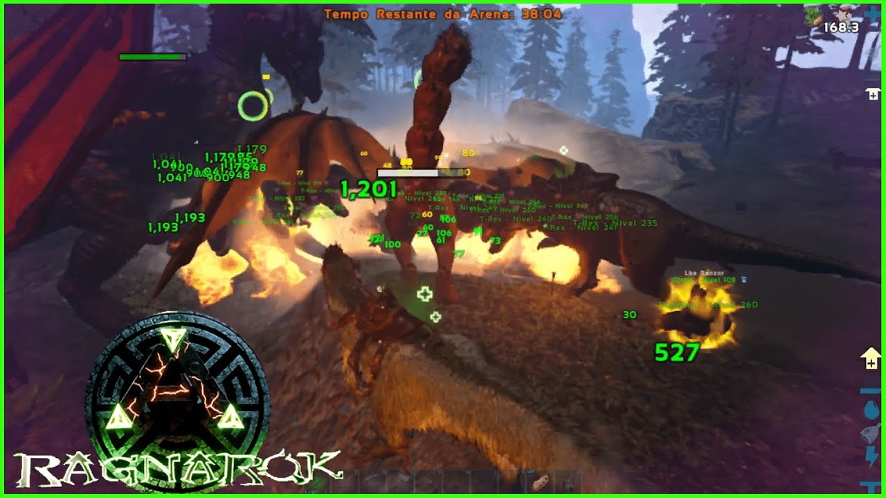 ARK Ragnarok - Ragnarok Arena - Enfrentando os Bosses Dragão e ...