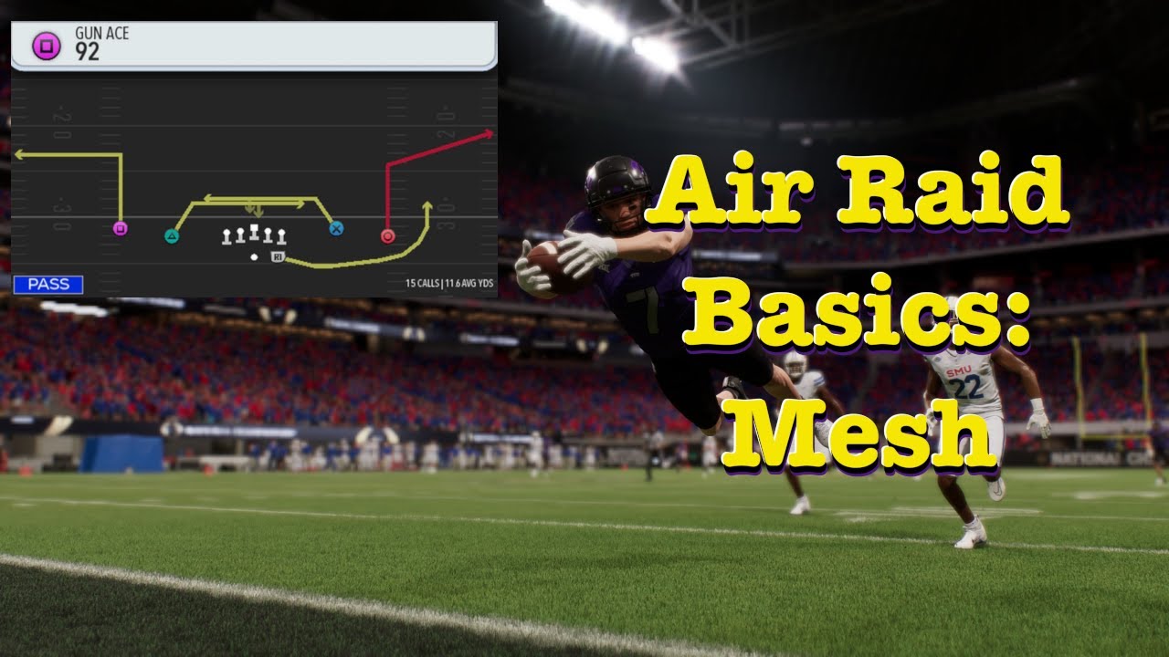 Air Raid Basics: How to Run Mesh in College Football 26 - YouTube