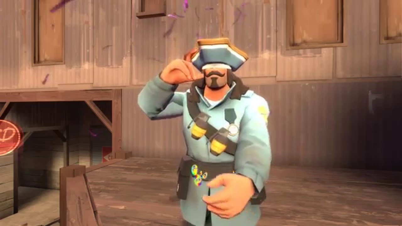 TF2 Unusual - Purple Confetti Caribbean Conqueror - YouTube