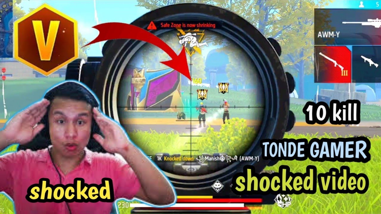 garena free fire tonde gamer shocked video tonde gamer shocked 😊 v ...