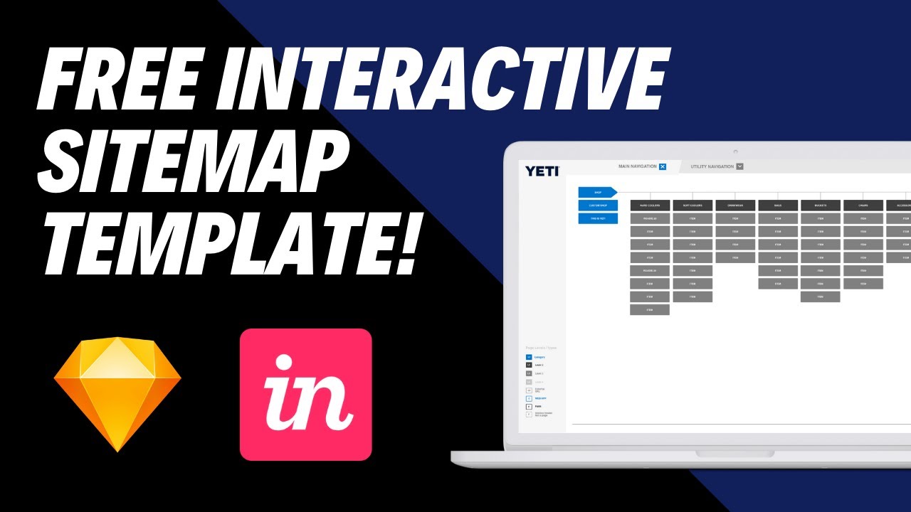Sketch + Invision UX Design: Create an Interactive Sitemap! - YouTube