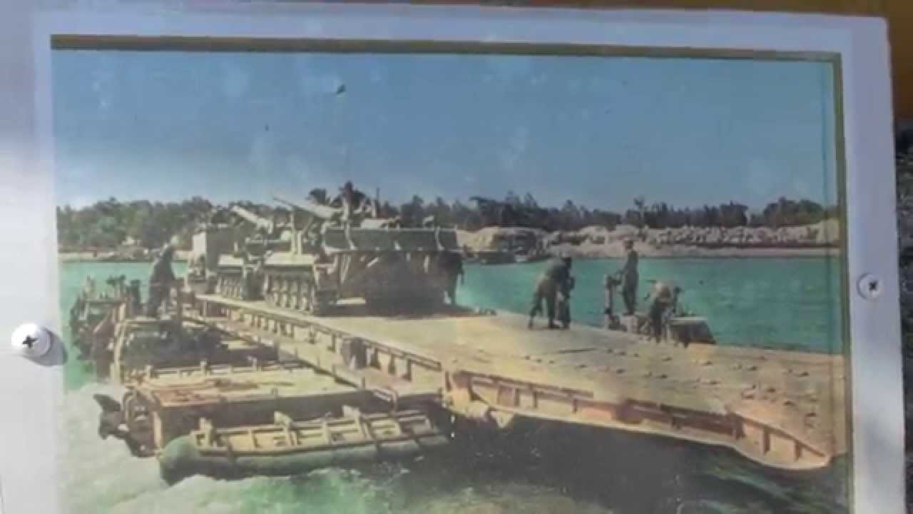 Gillois Bridge and floating Ferry transport IDF Tanks over the Suez ...