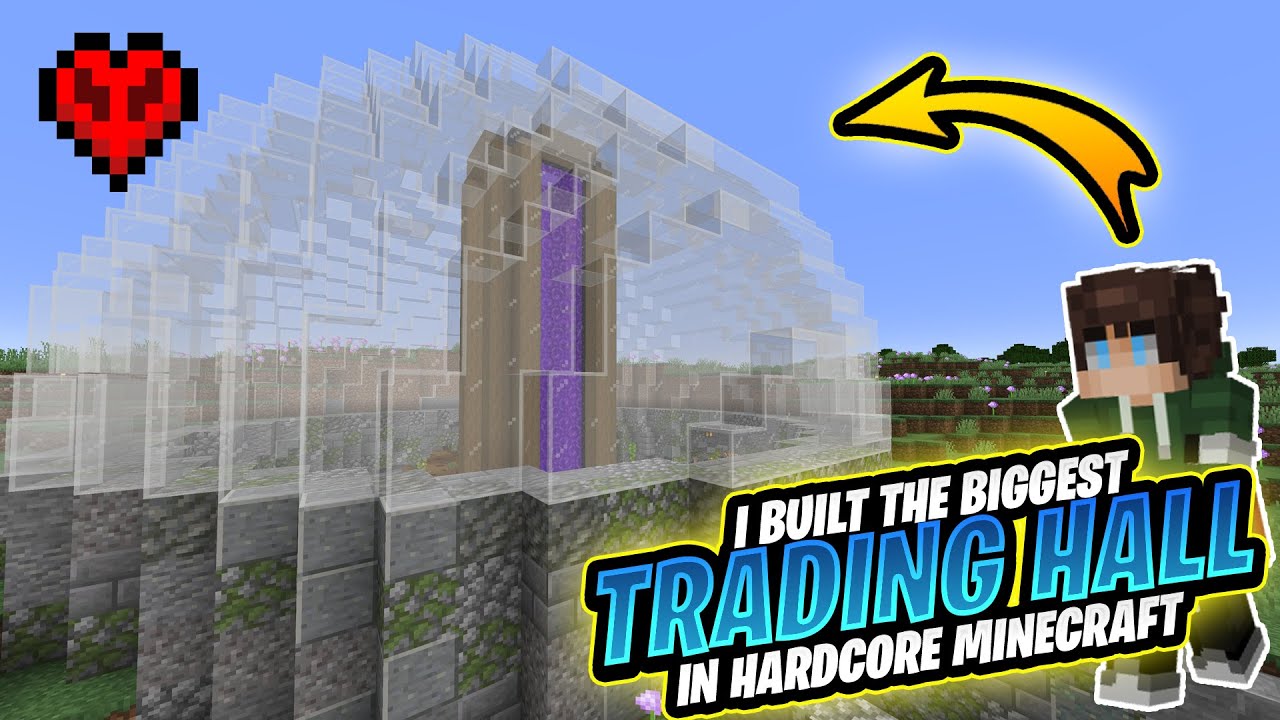 I Built the Largest Villager Trading Hall in Hardcore Minecraft - YouTube