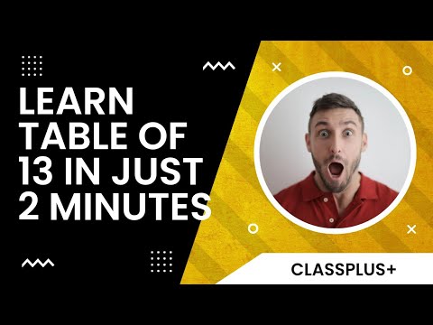 learn 13 times Multiplication table | Easy and fast way to learn ...