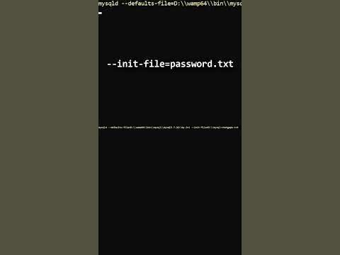How-to: MySQL Password Reset (SQL Tutorial) - YouTube