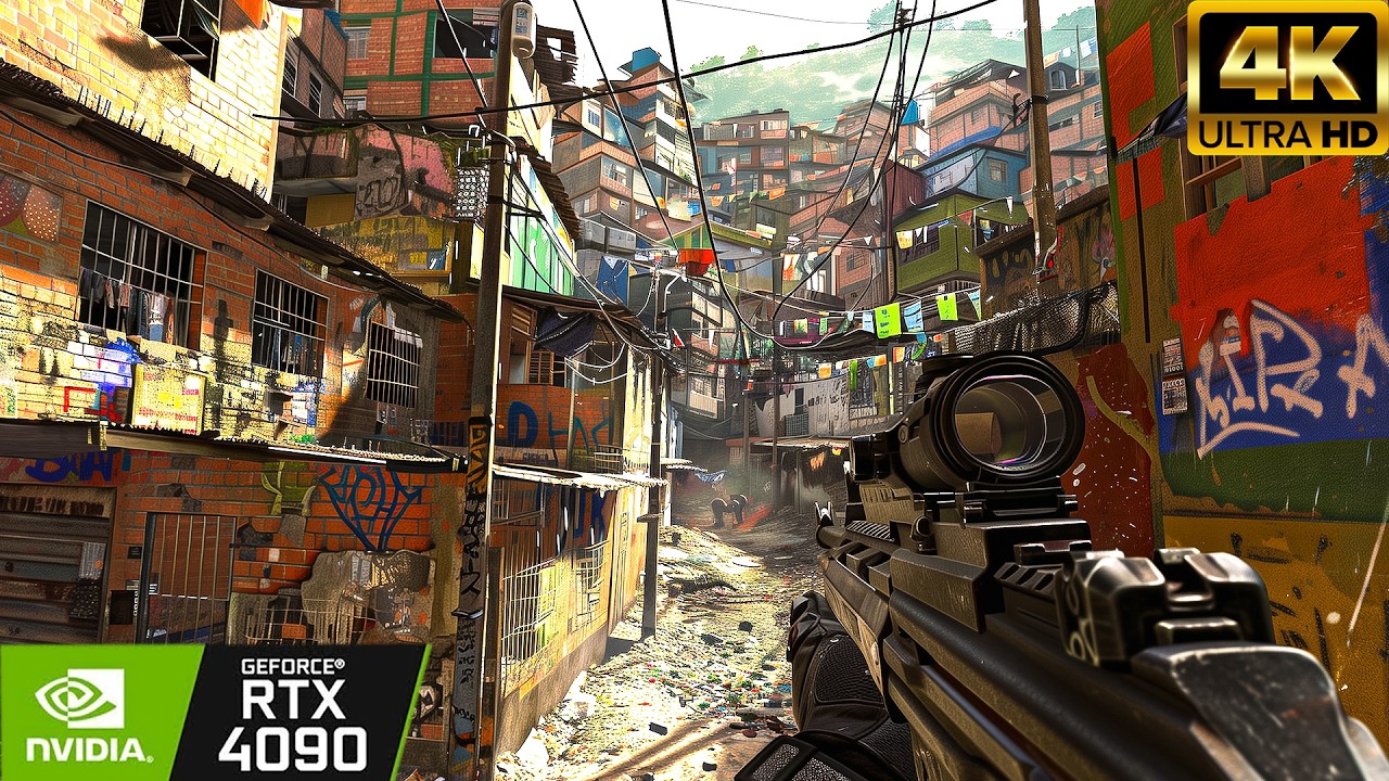 FAVELA ESCAPE (PC) RTX 4090 ULTRA Realistic Graphics [4K] Call of Duty ...