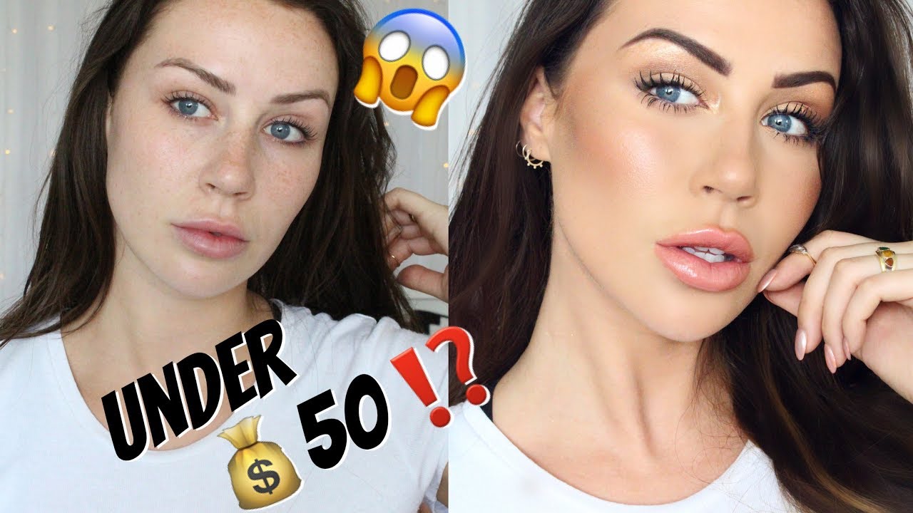 FULL FLAWLESS FACE OF MAKEUP USING ONLY 6 PRODUCTS?! DRUGSTORE TOO.. IT ...