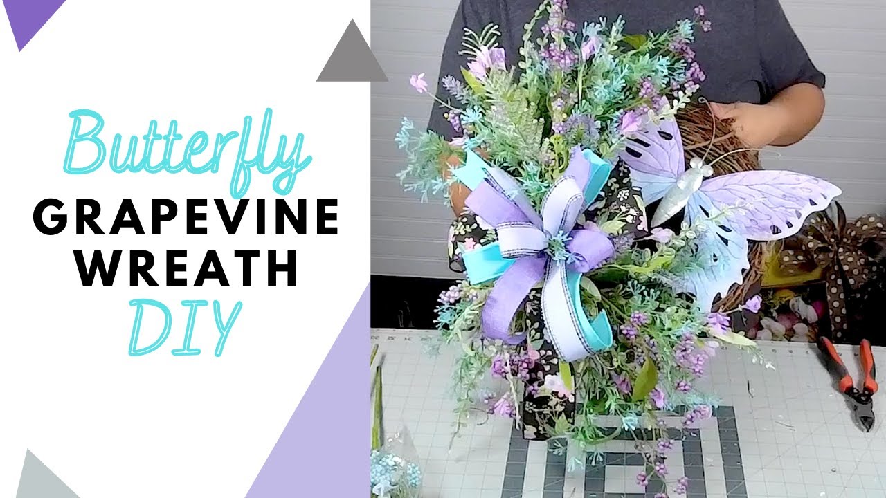 How to Make A Butterfly Grapevine Wreath | Deco Exchange Tutorial - YouTube