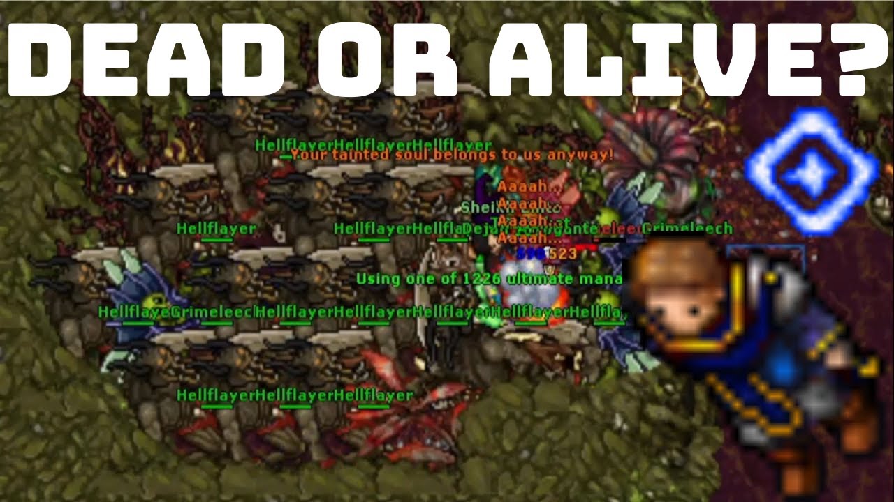 ED LVL 1349 VS TRAP HELLFLAYER, O TIBIA TRAVOU NA HUNT E VOLTOU NO TEMPLO, PT SALVANDO EK, # ...