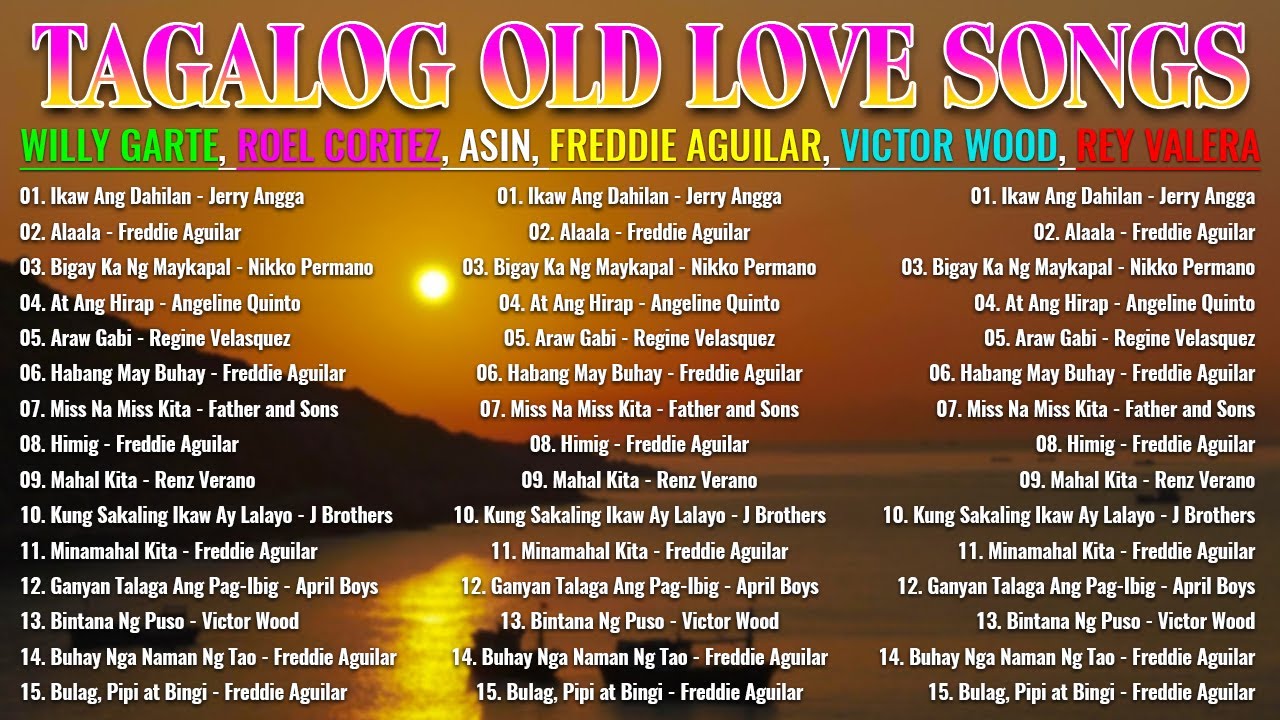 Best OPM Old Lumang Tugtugin Na Masarap Balikan 🍀 Pure Tagalog Pinoy ...