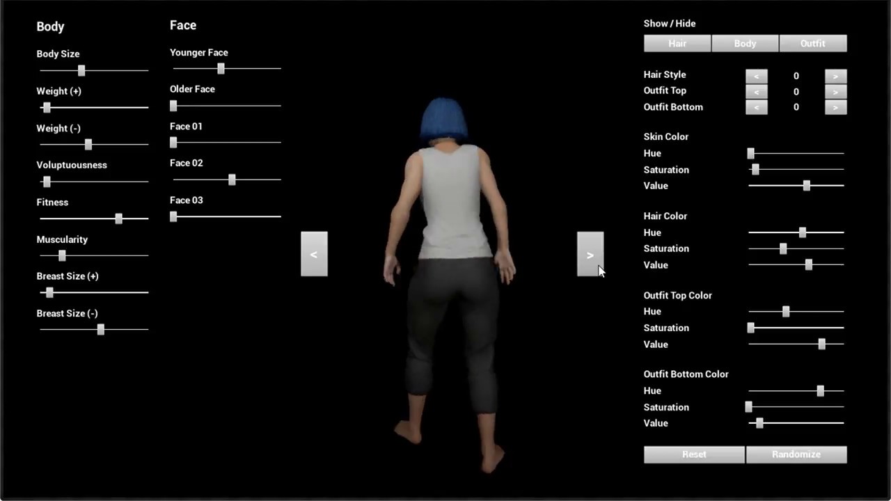 [RPG|UE4] Character Creator v0.1 (2017-11-11) - YouTube