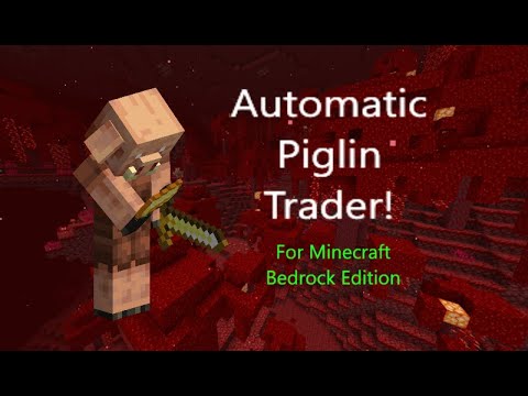 Piglin Automatic Trader Tutorial for Minecraft Bedrock Edition - YouTube