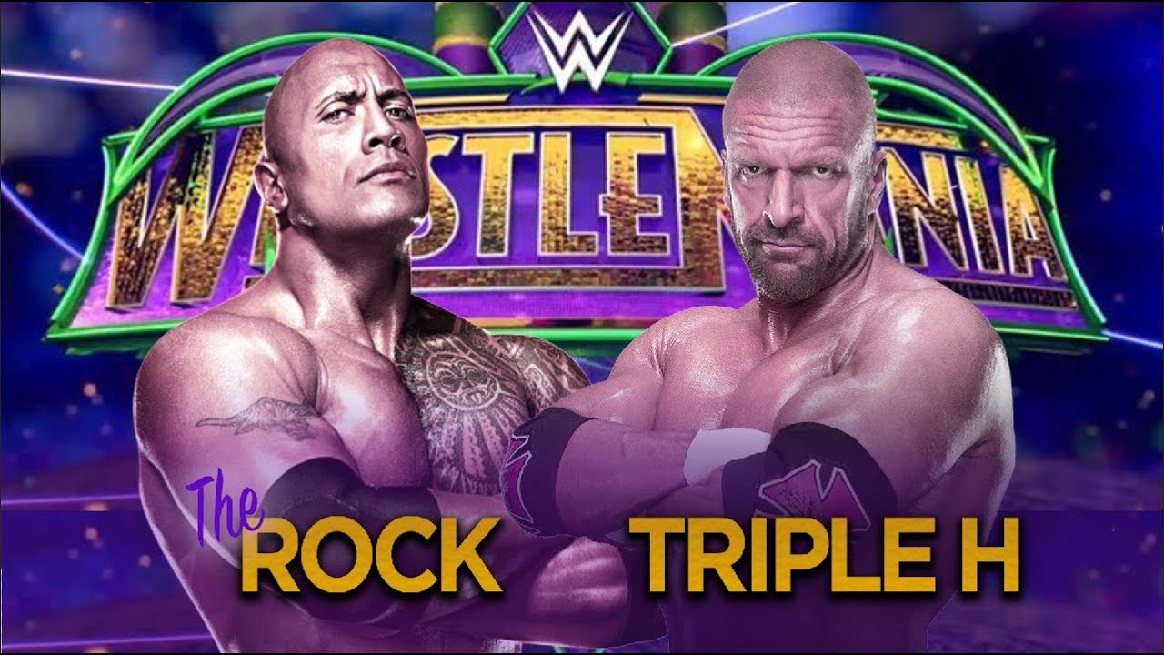 Triple H Vs The Rock Wrestlemania