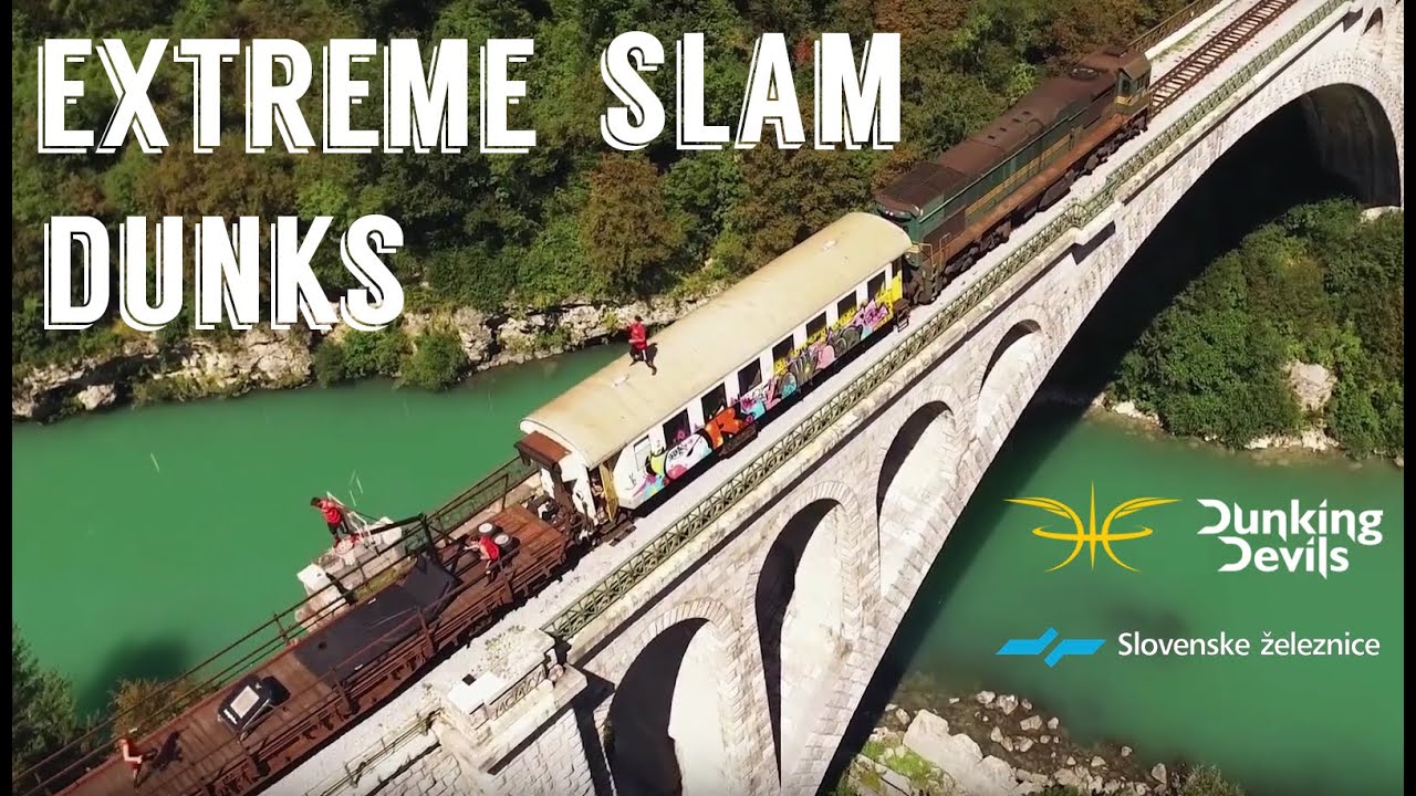 Extreme Slam Dunk Show on Speeding Train | Dunking Devils - YouTube