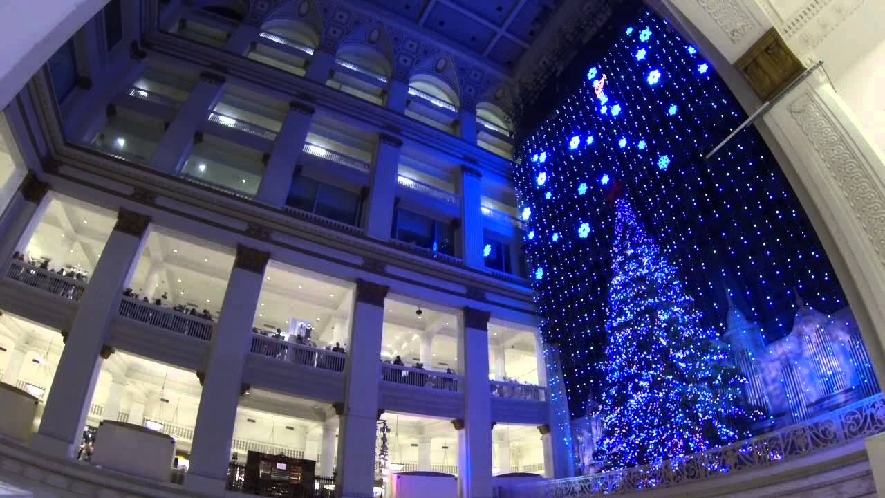 Wanamaker Light Show at Macy's Philadelphia - Dec 8 2013 - YouTube