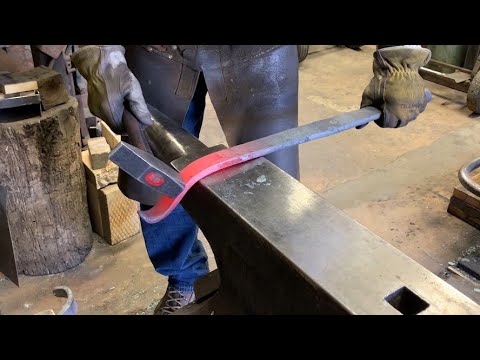Forging a Lamb's Tongue Handrail (forging and fabricating) - YouTube