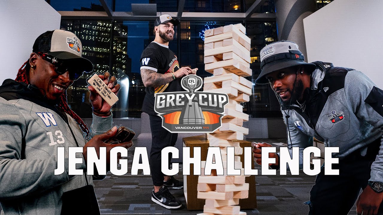 Grey Cup Jenga Challenge: Get to know the Argos and Bombers - YouTube