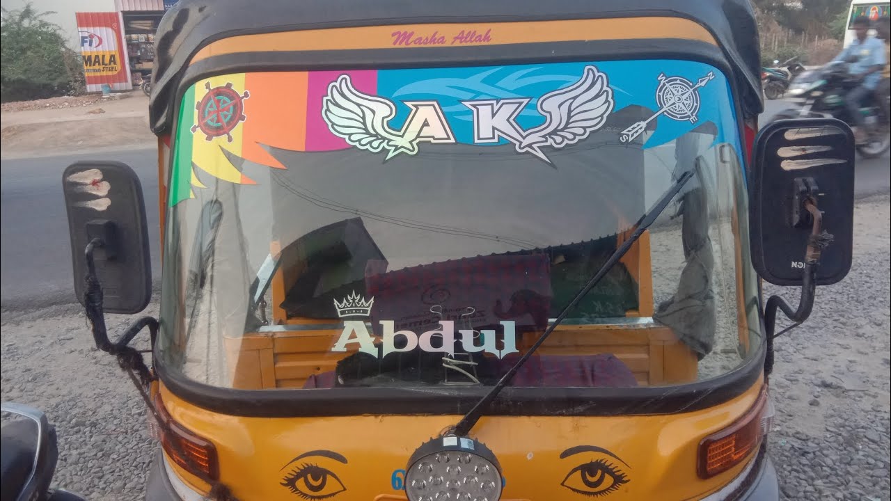 Auto Name board Sticker work # Rockstar stickers Ape Auto sticker work ...