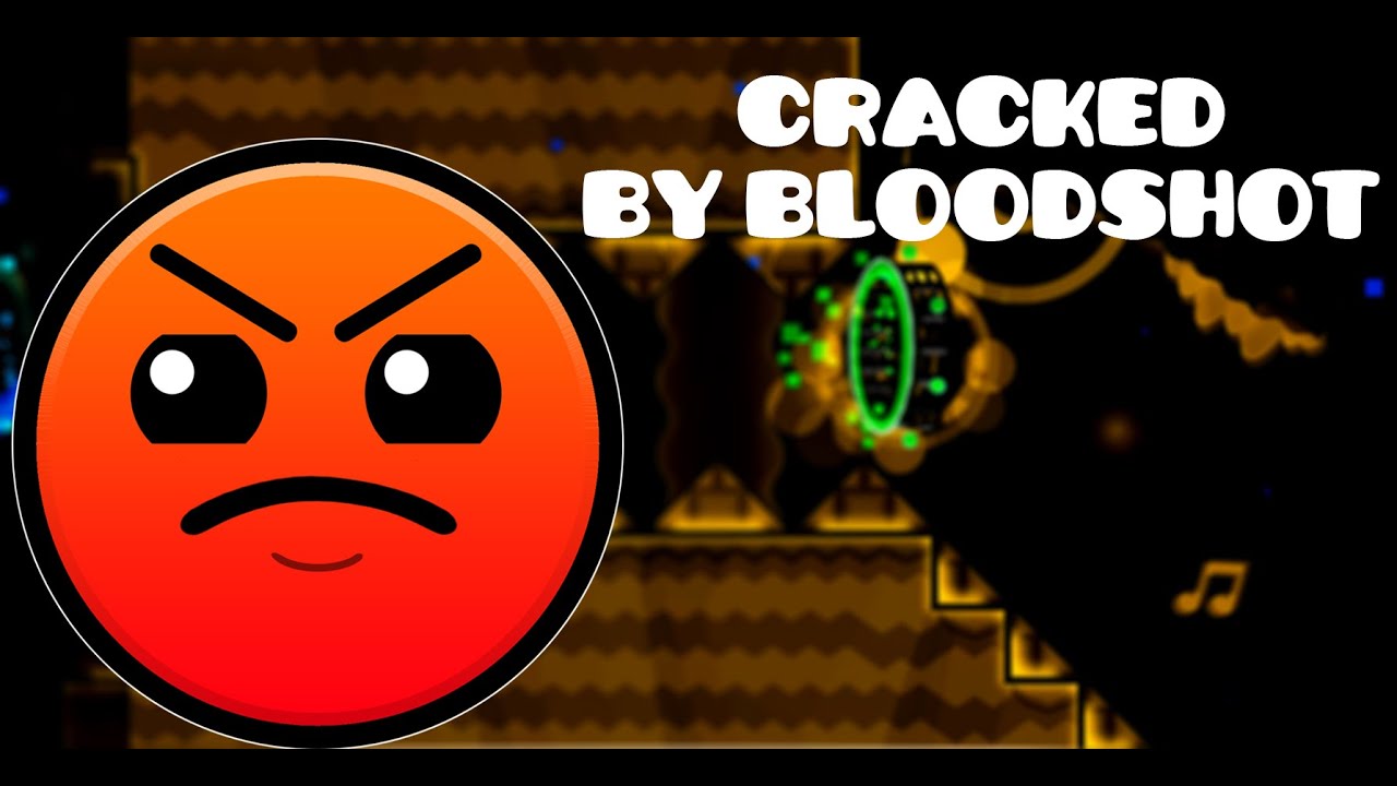 Geometry Dash-Cracked by Bloodshot(Harder 6★) [ALL COINS] - YouTube