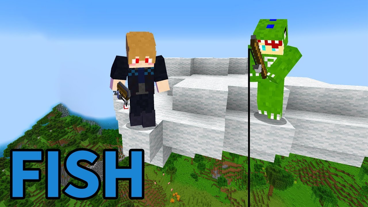Fish to survive! in Minecraft - YouTube