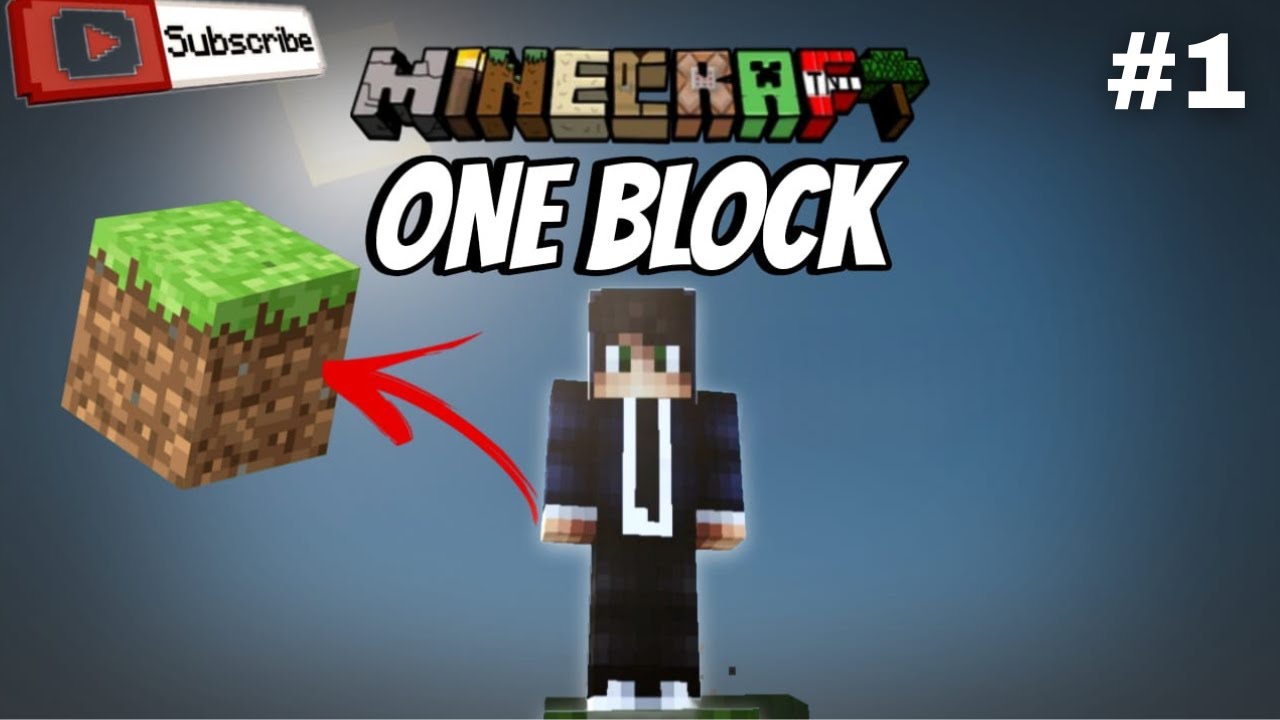 MINECRAFT ONE BLOCK REBEGINNING🤩 {PART-1} - YouTube