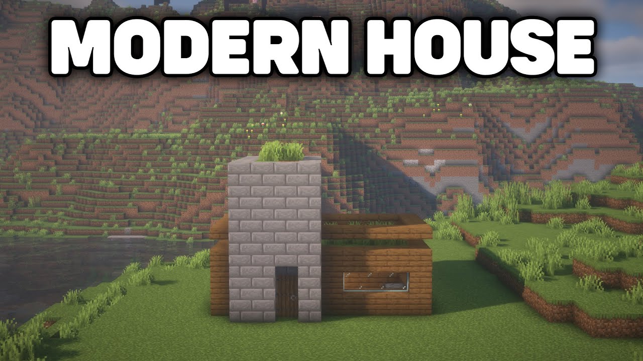 MINECRAFT MODERN STARTER HOUSE - YouTube