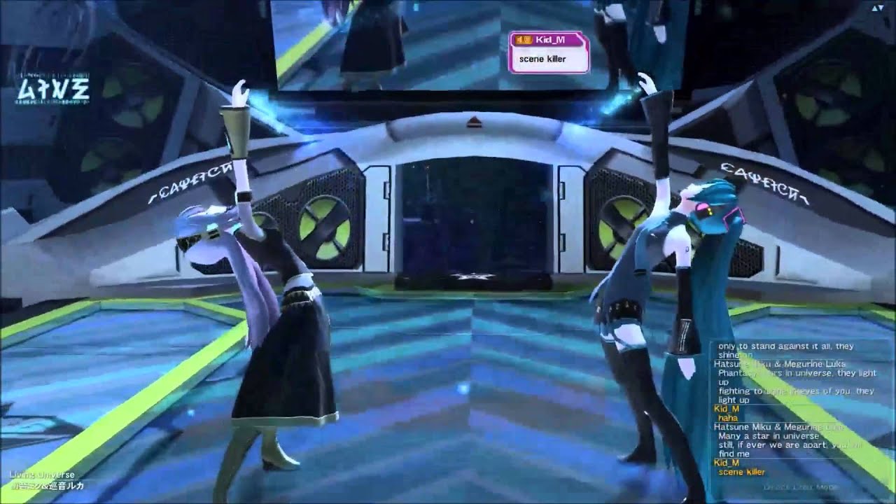 【PSO2】 Live Concert - Miku And Luka - Living Universe - YouTube