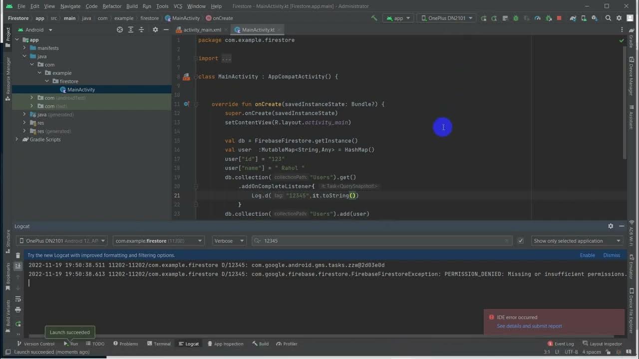 How to fix com.google.firebase.firestore.FirebaseFirestoreException: PERMISSION_DENIED: - YouTube