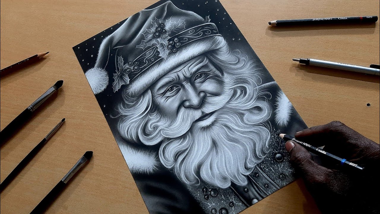 How to draw Santa Claus | Hyper-Realistic Drawing | Timelapse - YouTube