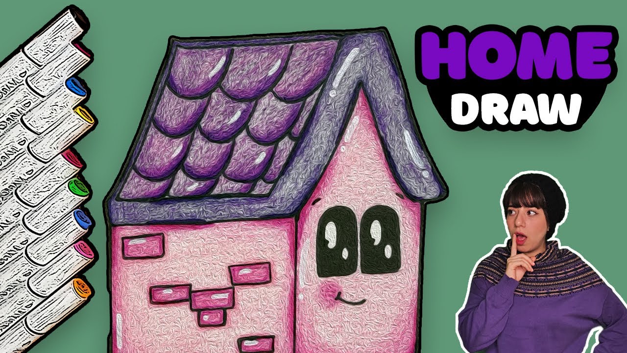 Home Sweet Home! Draw a Cute House - YouTube