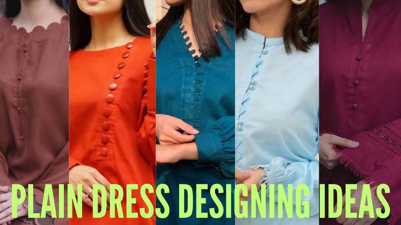Latest Plain Suit Design Ideas | Plain Dress Designing | Plain Shirt ...