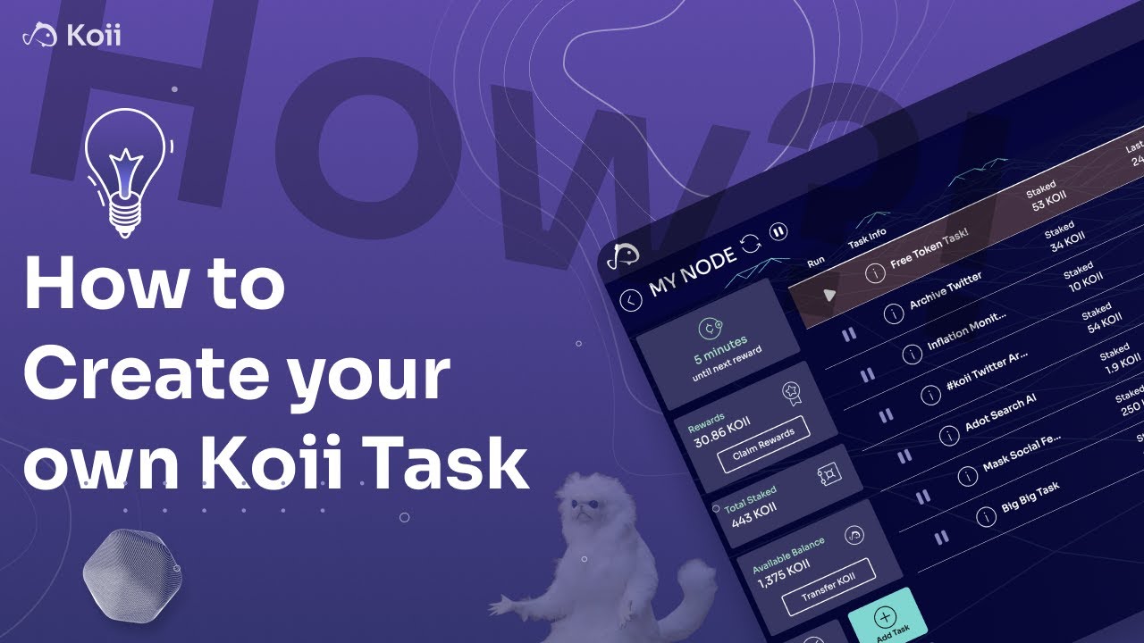How to Create your own Koii Task | Walkthrough ft. Soma - YouTube