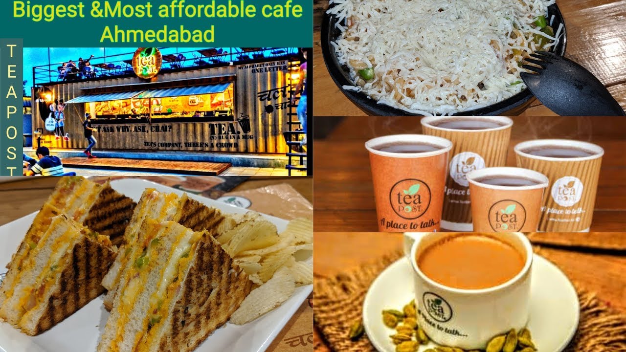 Biggest 🔥 Most Affordable Cafe of Ahmedabad "Tea Post" - YouTube