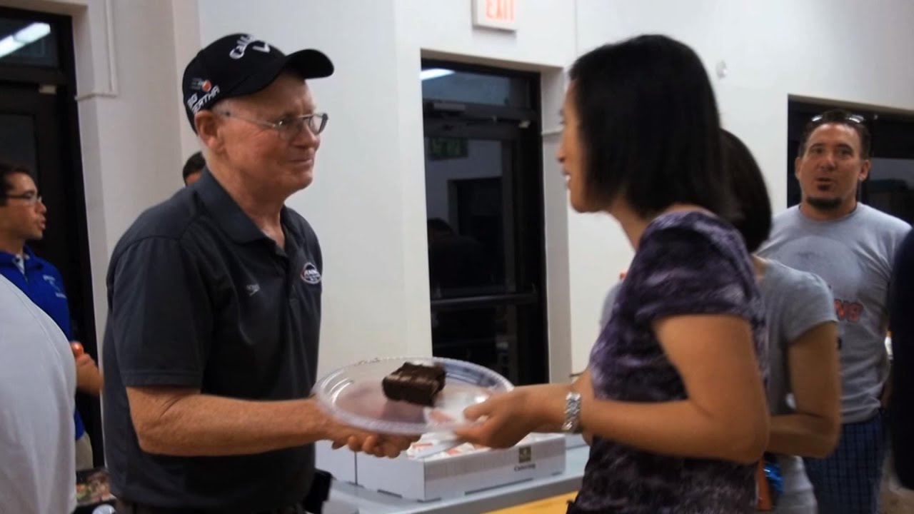 Rockville Swim Coach Jim Williams Retires - YouTube
