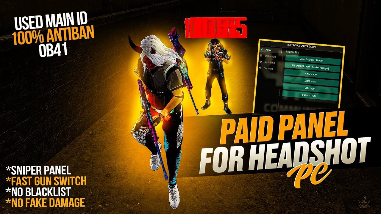 FREE FIRE OB41 LATEST ANTIBAN PC PANEL | FAKE DAMAGE FIXED | ALL GUN ...