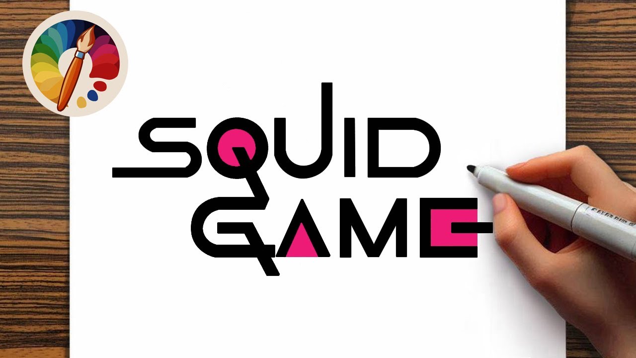 How to draw SQUID GAME Logo | Step by step - YouTube