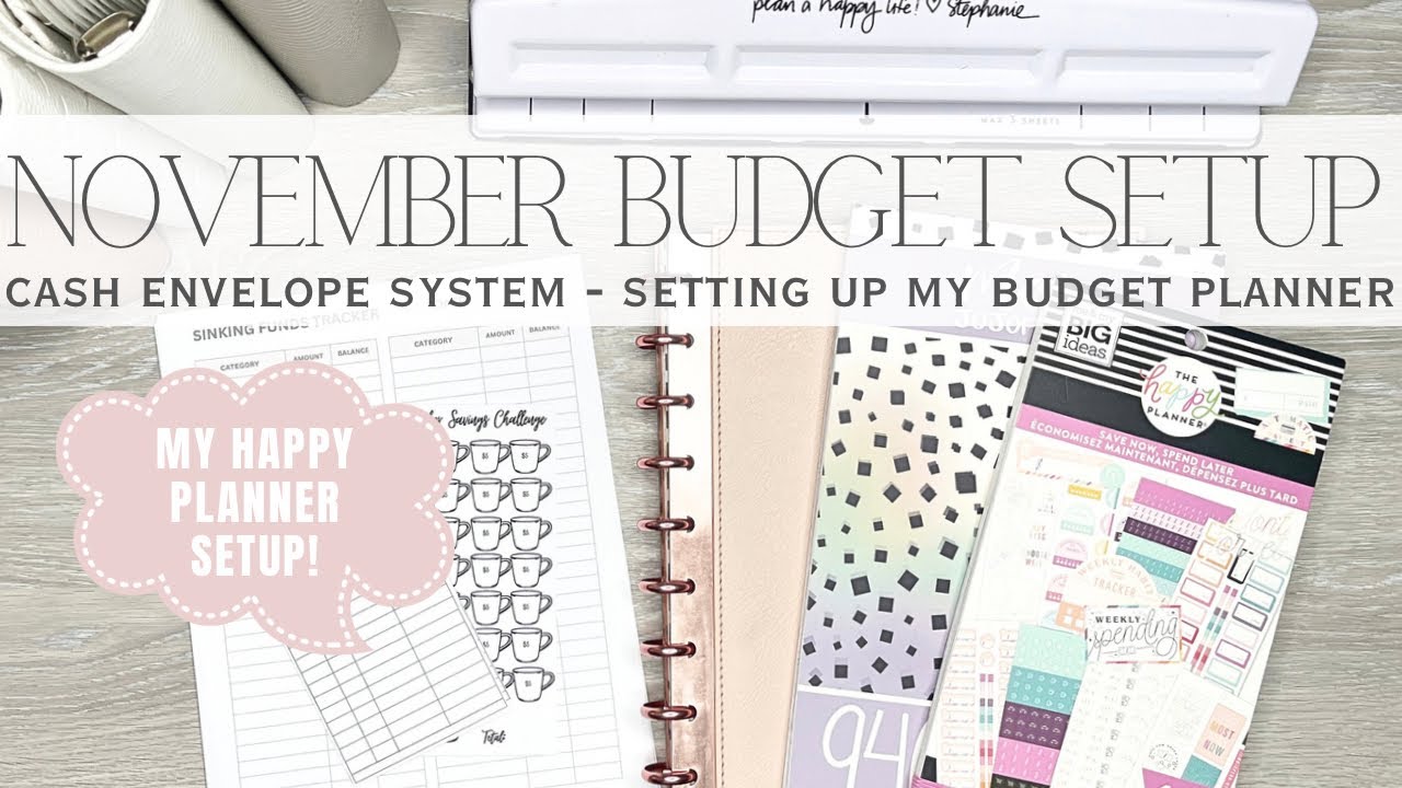 November Budget Planner Setup | Setting Up My Budget Planner for the ...
