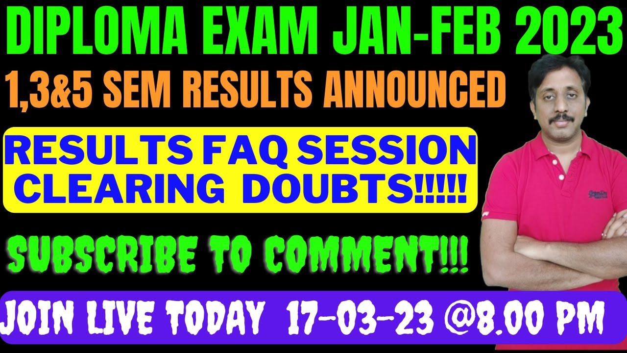 DIPLOMA EXAM JAN 2023 RESULTS FAQ Session for all Diploma Students |17 ...