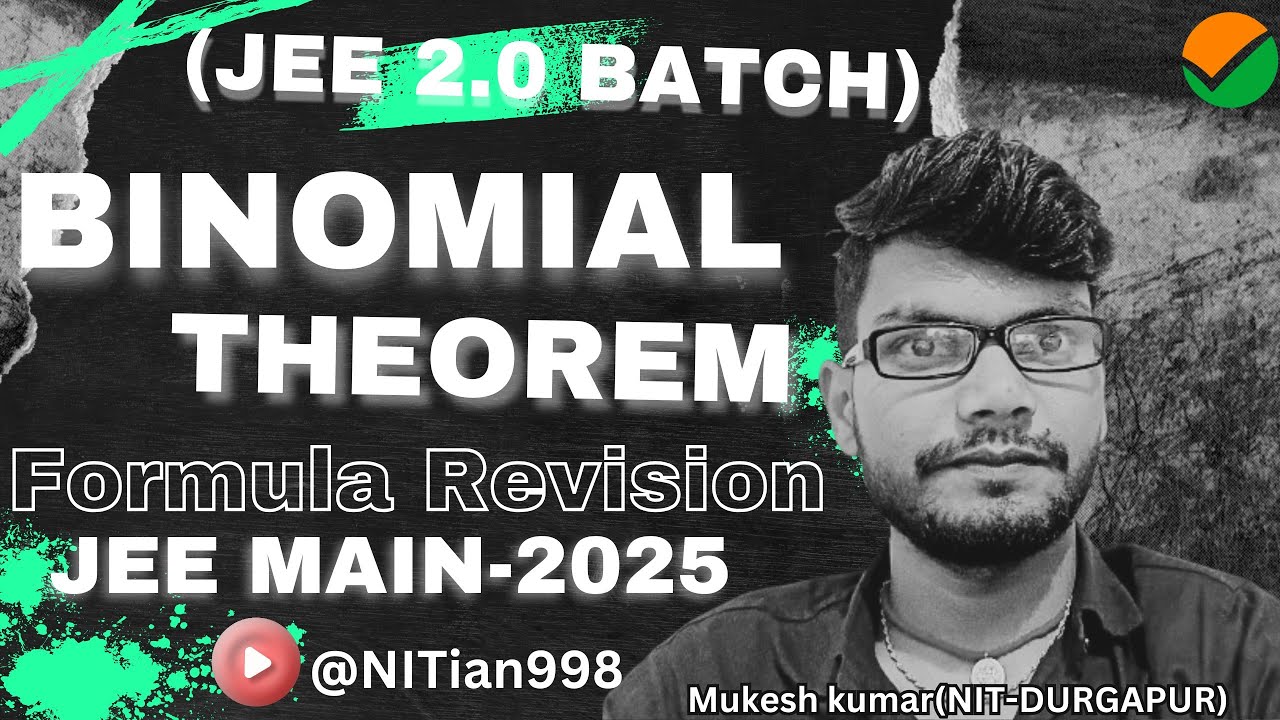 BINOMIAL THEOREM FORMULA REVISION FOR JEE 2025 #jeemain #iitjee #nit # ...