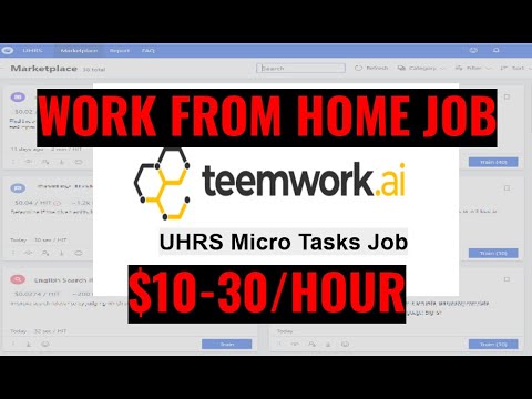Make $10 to $30 an hour Online With UHRS Microtasks For Teemwork.AI ...