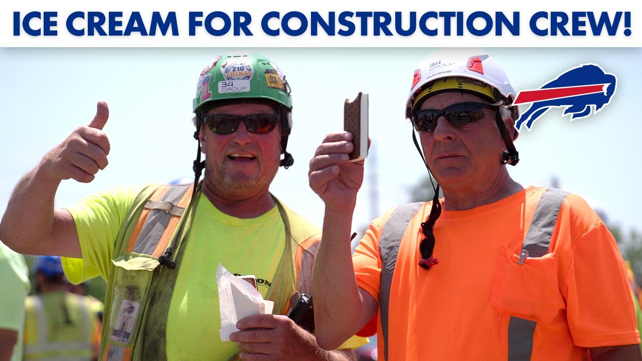 Surprising New Highmark Stadium Construction Workers With Ice Cream ...
