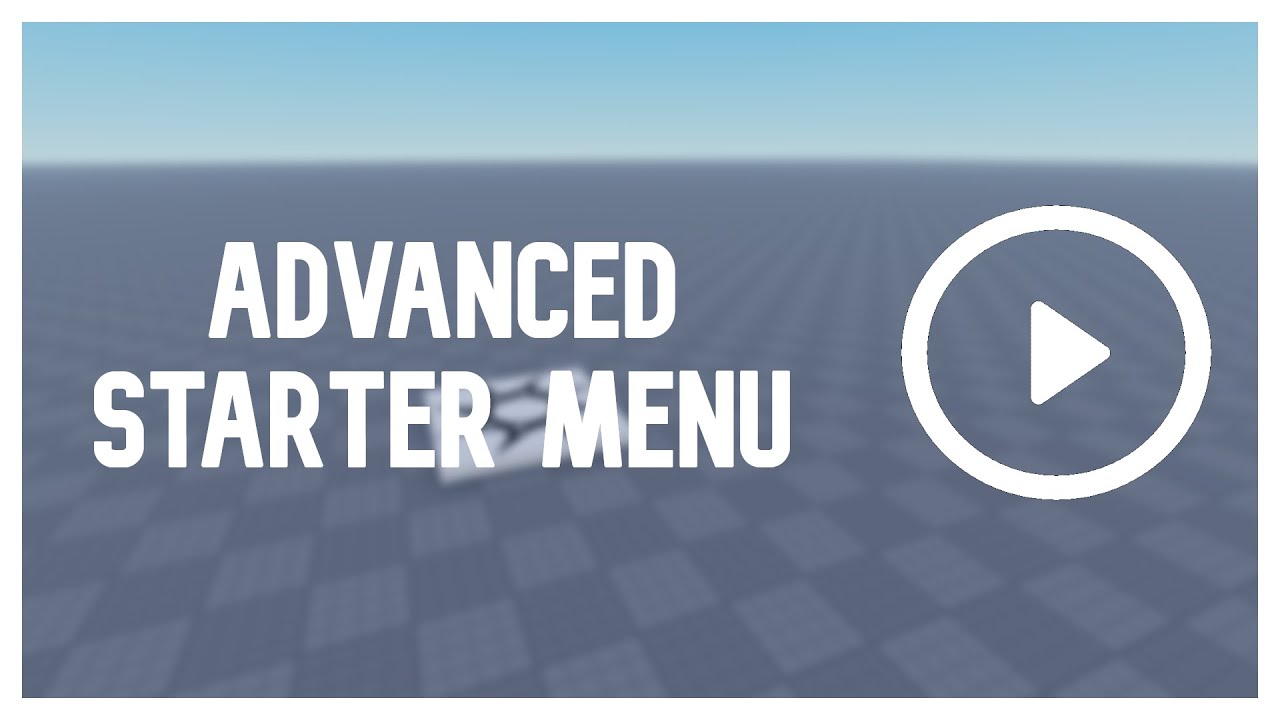 How to ADD a Advanced Starter Menu to YOUR Roblox Game | Roblox Studio ...