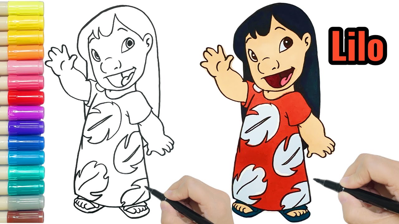 How to Draw Lilo from Lilo&Stitch Step by Step - YouTube