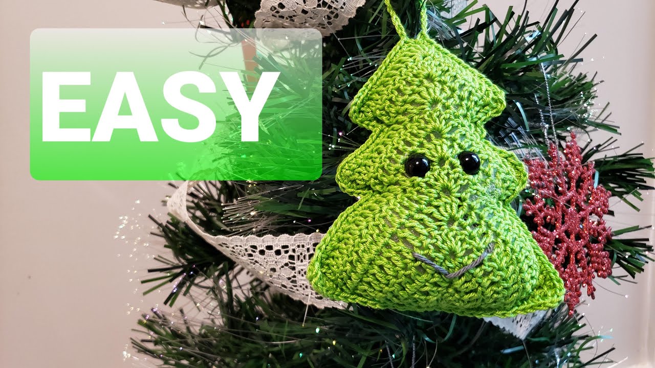 How to crochet a Christmas tree ornament | Christmas decoration - YouTube