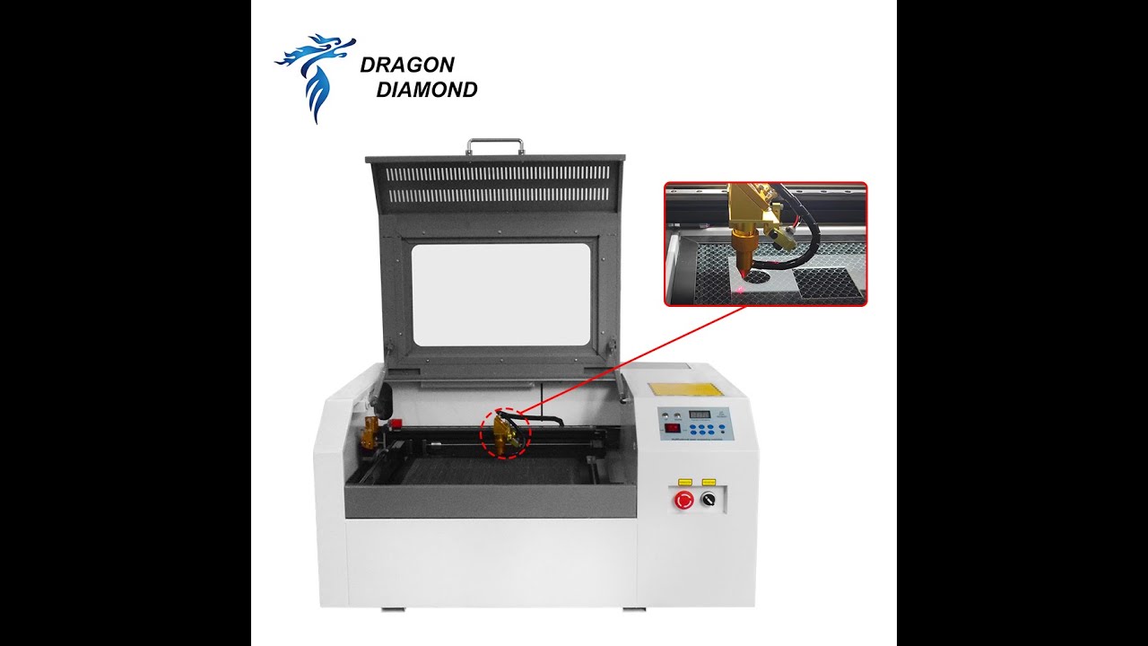 Dragon Diamond CO2 Laser Engraving machine 4040 - YouTube