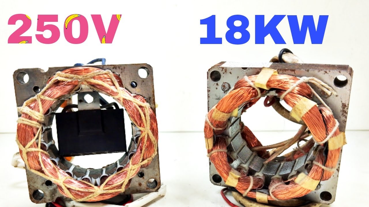 I Get AC Generator Use At Home // How two Make 250v 7kw by Tow Copper ...