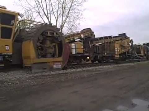Loram Ballast Cleaner at Work - YouTube