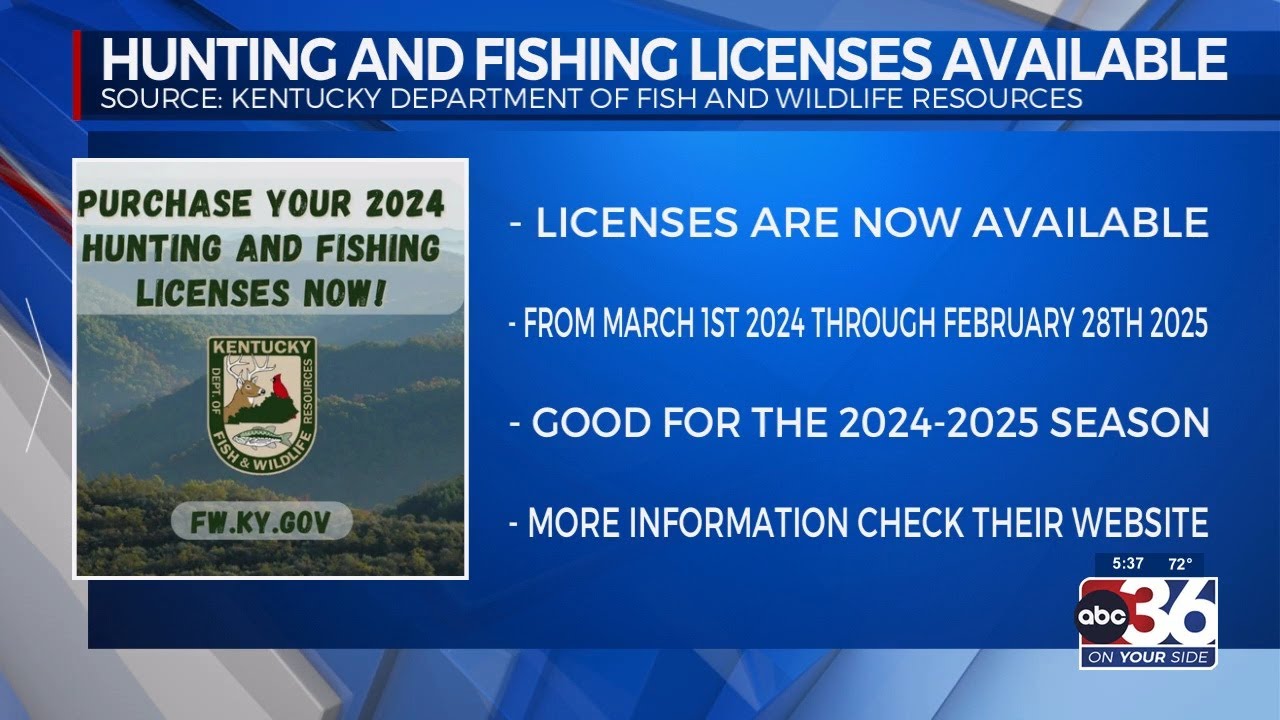 022624 Hunting and fishing licenses available - YouTube
