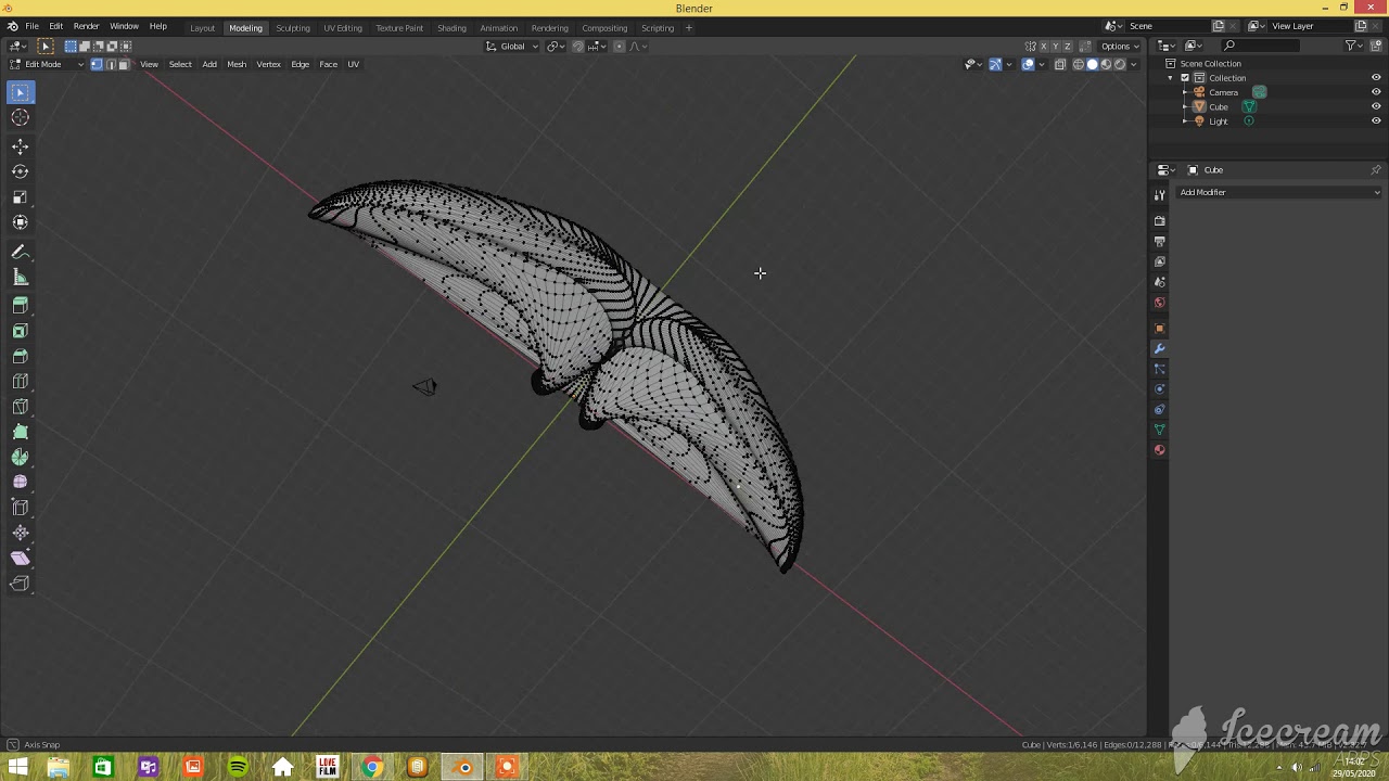 making a kite/wings using blender 2.8 - YouTube