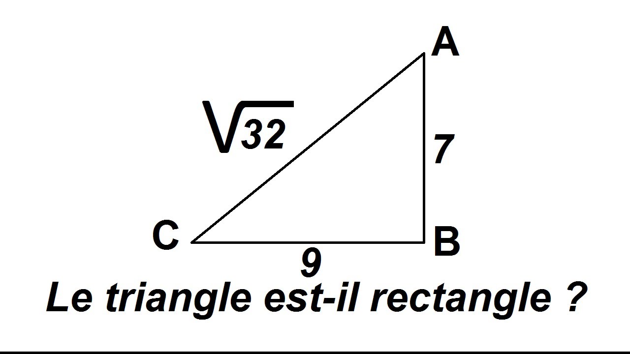 Réciproque du théorème de Pythagore - application directe - YouTube